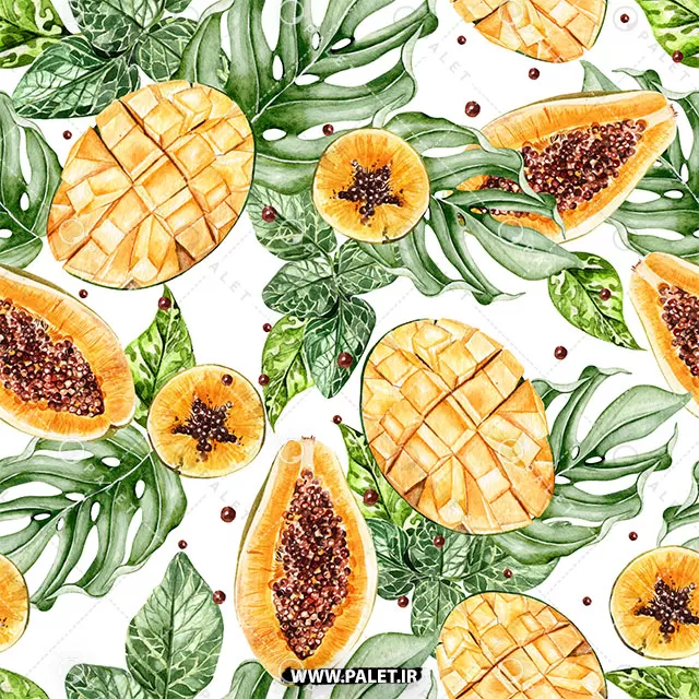 تصویر پترن میوه با طراحی زیبا - تصاویر استوک jpg طرح میوه و گل